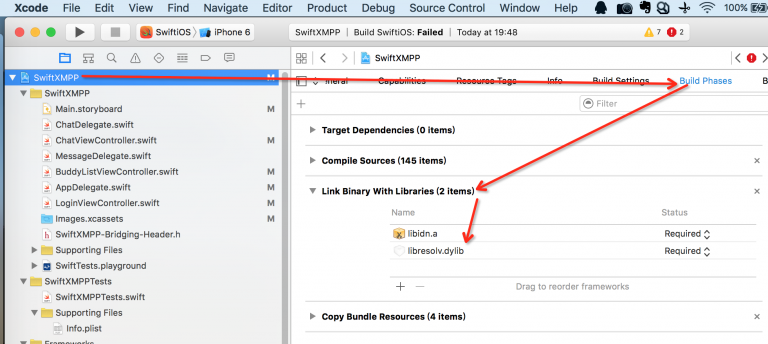 [已解决]swift编译SwiftXMPP出错：找不到库libresolv.dylib – 在路上